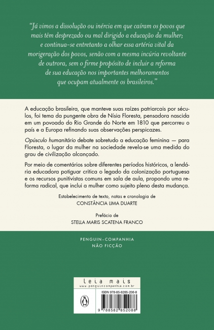 Opúsculo humanitário - Nísia Floresta - Grupo Companhia das Letras